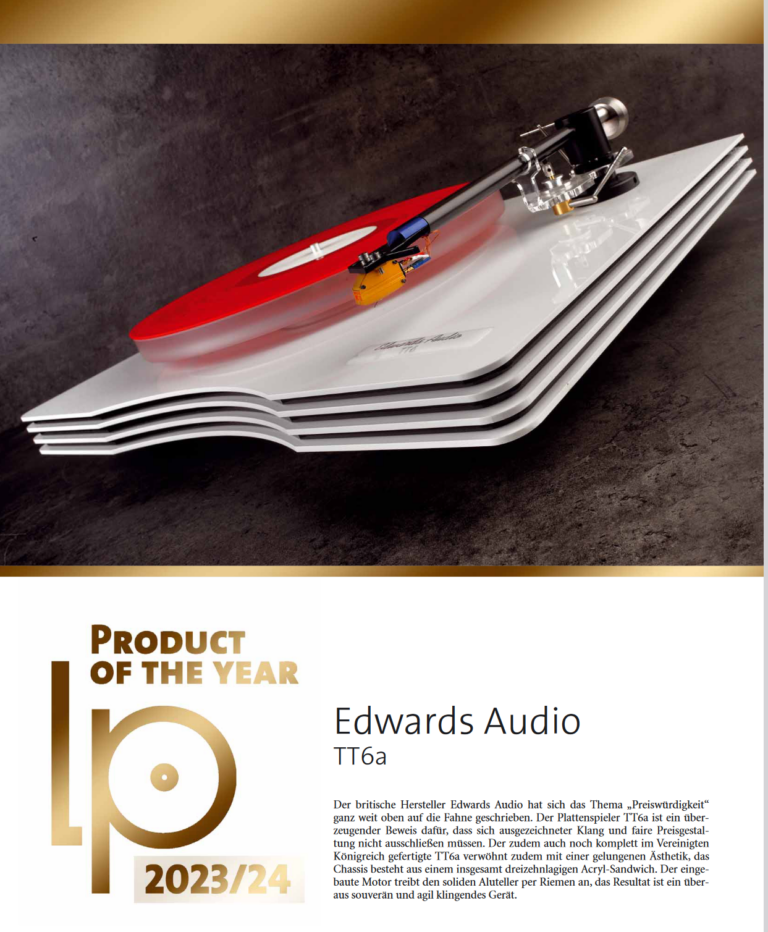 Auszeichnung für den TT6 - BT Talk - Edwards Audio